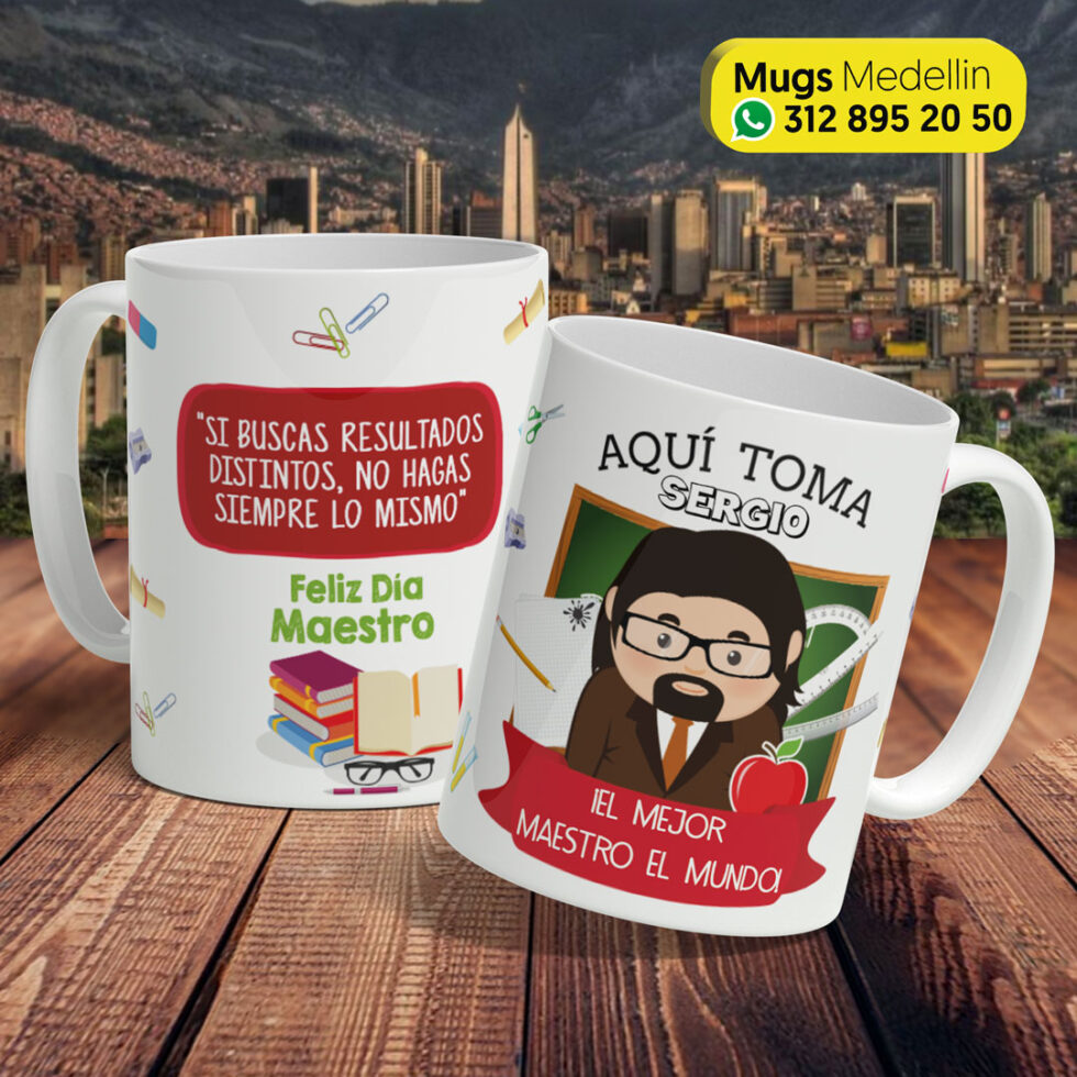 Mugs Dia del Maestro en Medellin Diseños Gratis